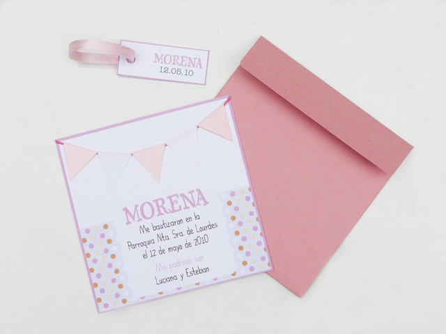 Tinta Azul: Invitaciones con banderines!!