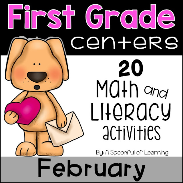 February Centers - First Grade - A Spoonful of Learning