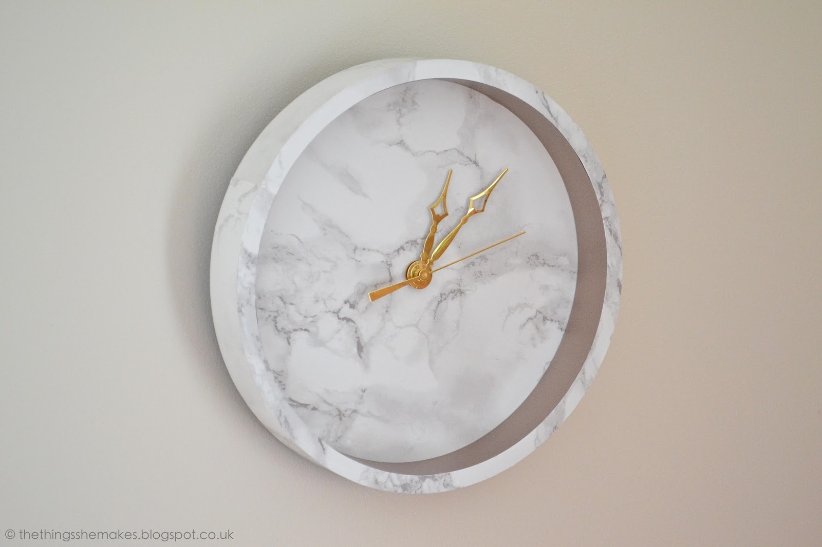 DIY Home Decor | Rose Gold & Marble Clock | The Things She Makes