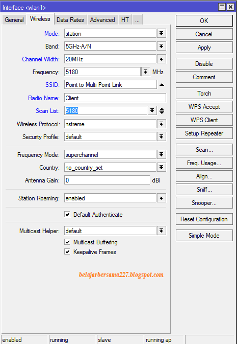 Setting Wireless Mikrotik Point to Multipoint : Wireless ~ Catatan ...