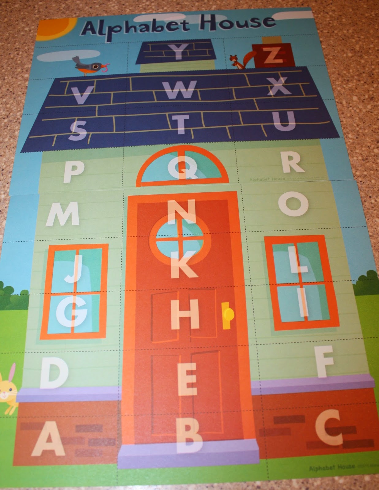 the blue elephant: Inside the "Alphabet House" Box