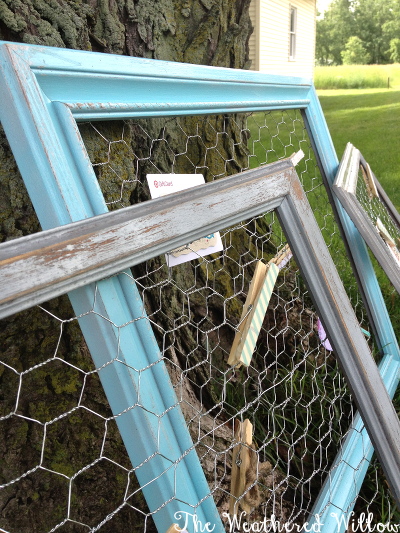 The Weathered Willow: Chicken Wire Message Frame