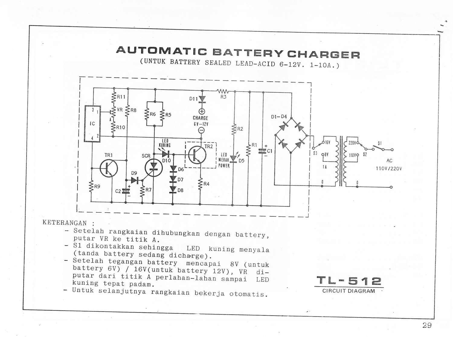 Skema Pengisi baterai otomatis