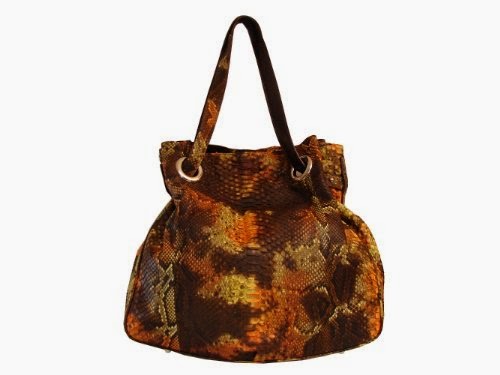 Braschi Women's Handbag Genuine Python Leather Terra - Luxury Branded 2014
