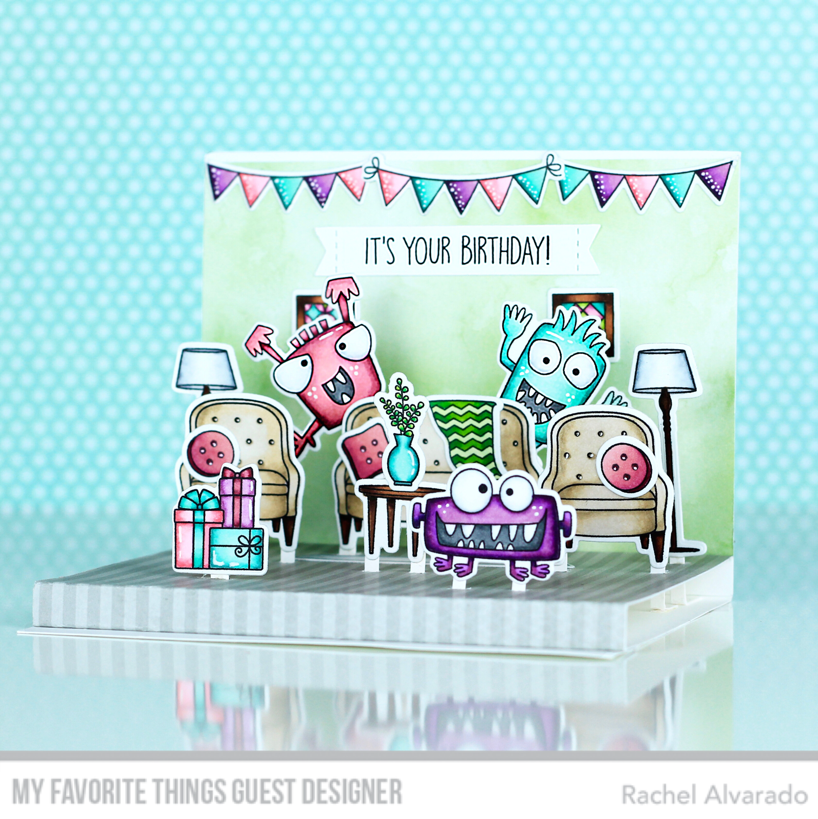 The Unpampered Stamper: "Monster-Sized" Birthday Cards - My Favorite Things