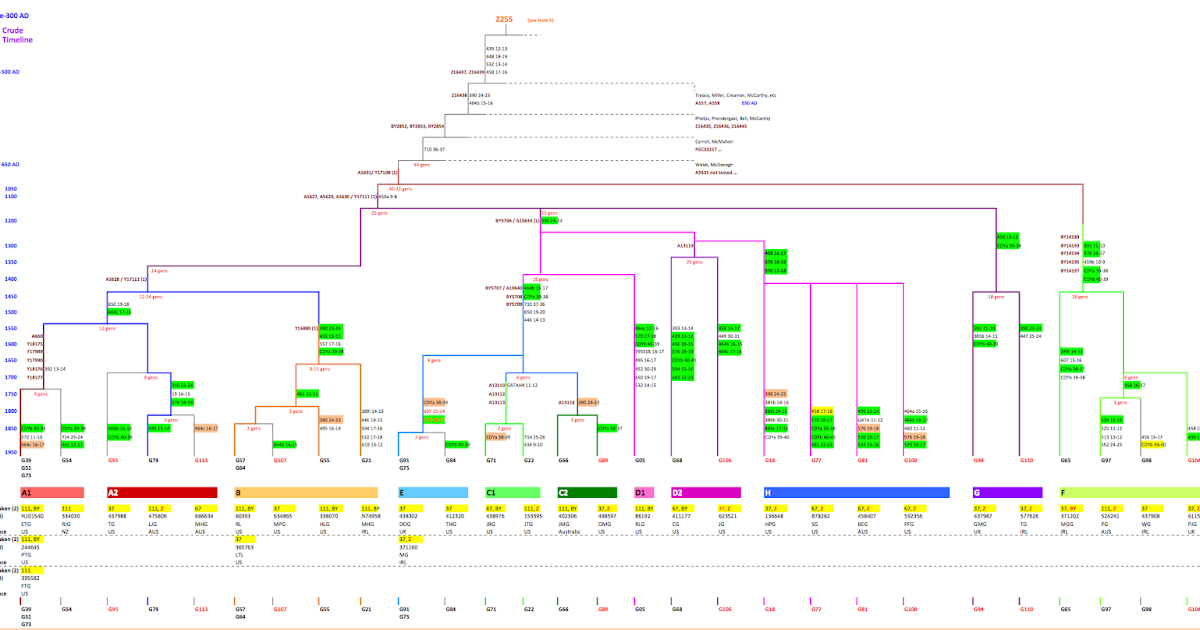 The Gleason / Gleeson DNA Project: Version 3 of the Mutation History ...