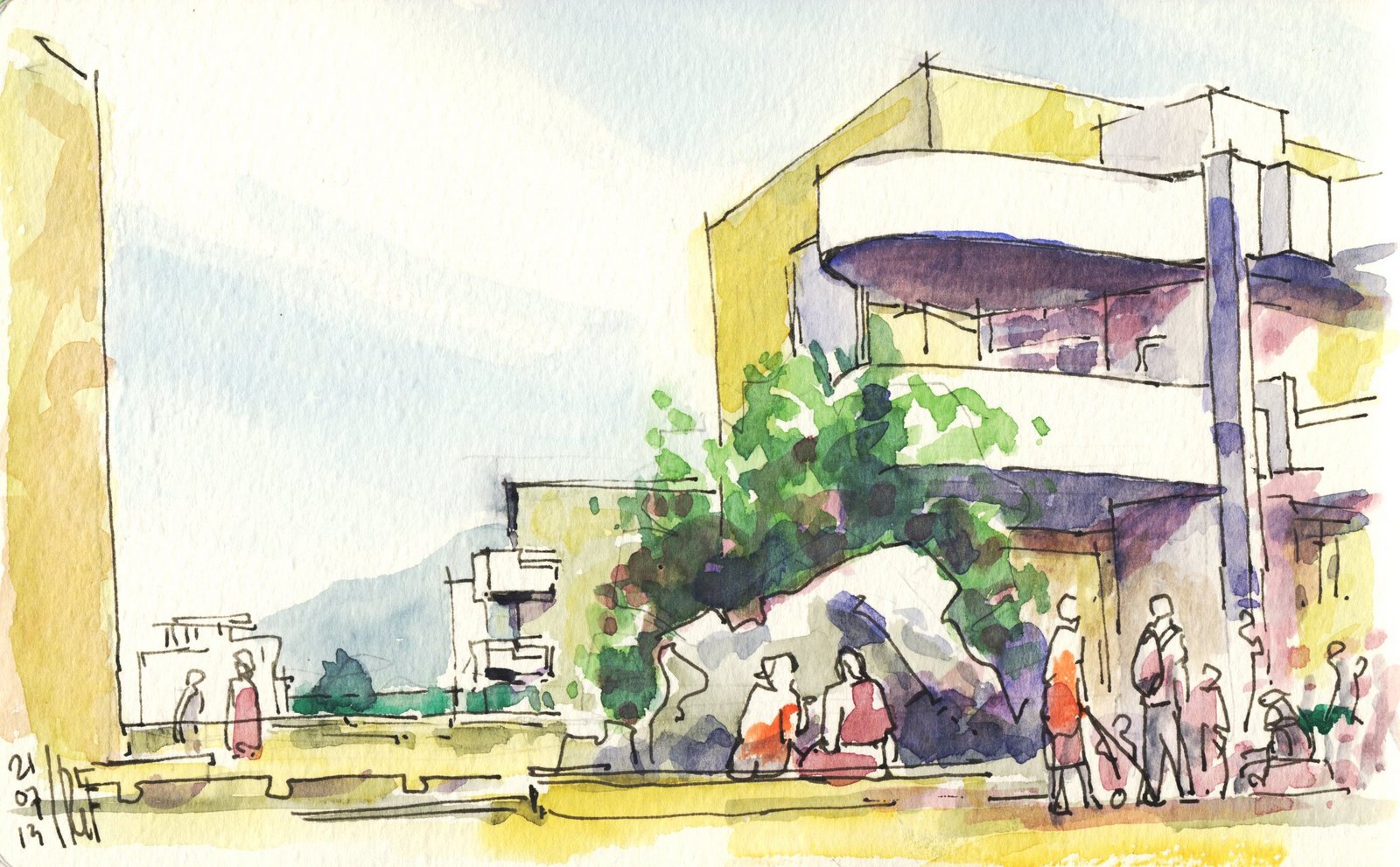 rene fijten sketches: Paul Getty Center