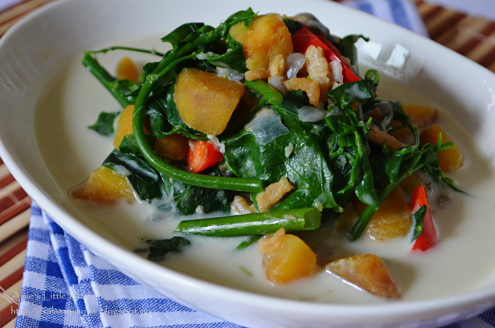 Cekur Manis Masak Lemak Dengan Ubi Keledek - Amie's Little Kitchen