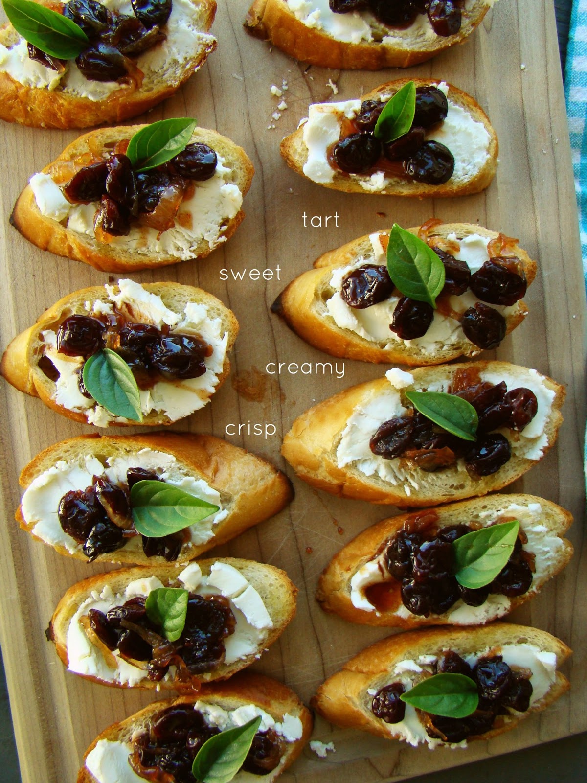 Michigan tart cherry chutney & goat cheese crostini