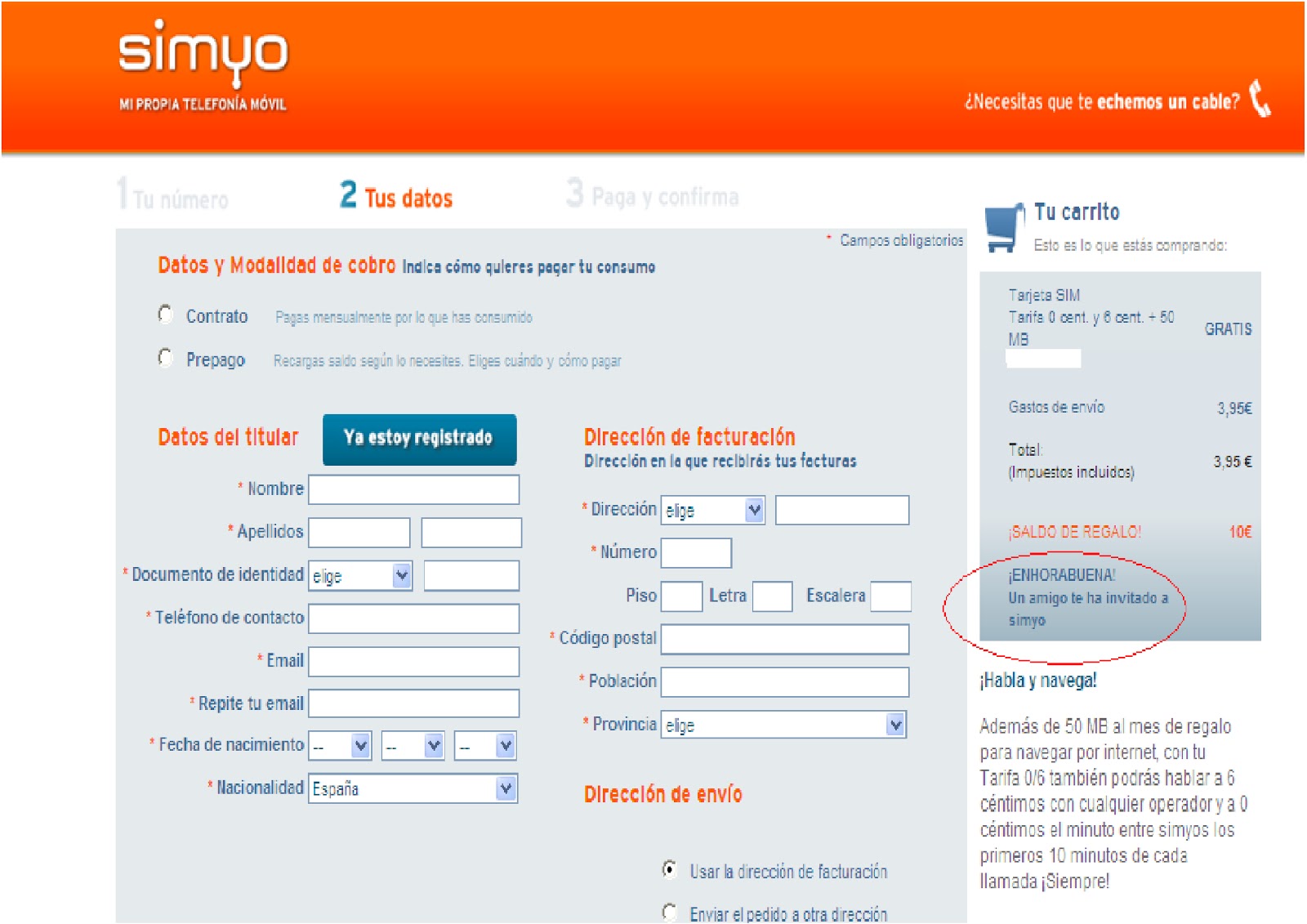 SIMYO CAMBIATE A SIMYO: codigos simyo: codigos promocionales