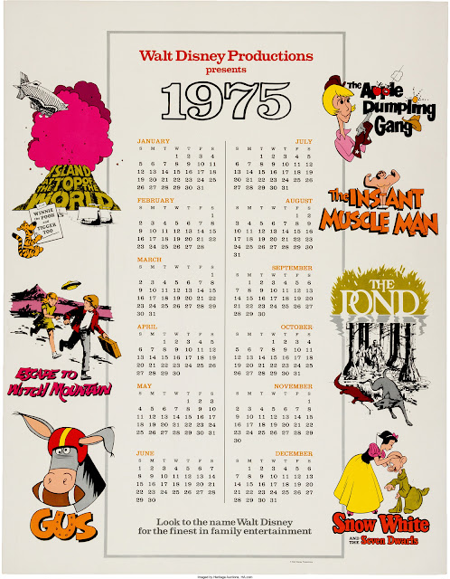 Filmic Light - Snow White Archive: 1975 WDP Wall Calendar