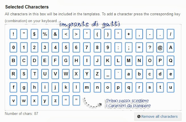 impronte di gatti: La vostra scrittura come font