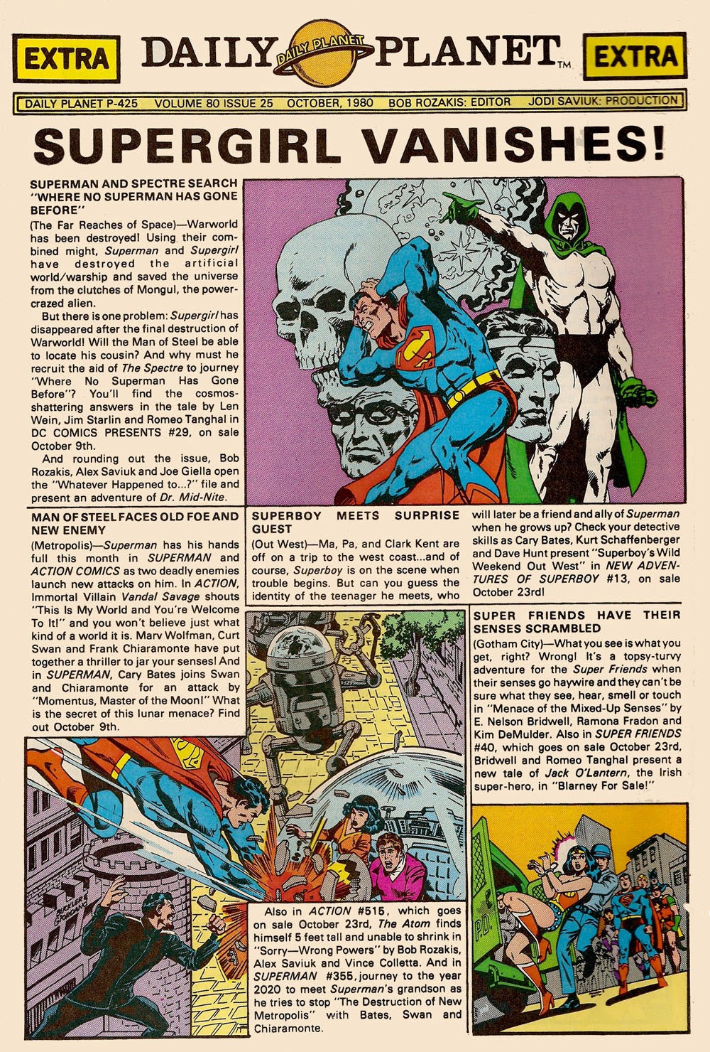 The Dork Review: The Daily Planet Extra Page from the late 70's!