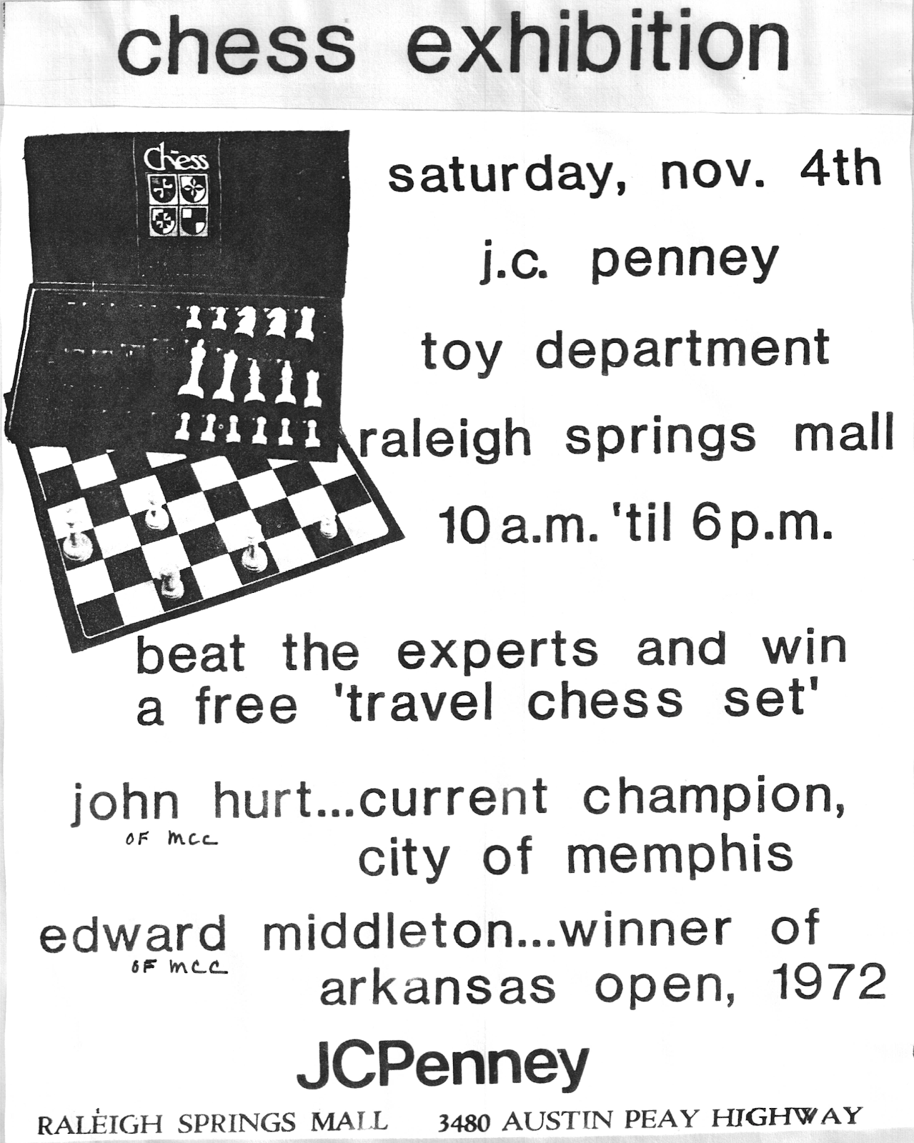 Memphis Chess History: The Simultaneous Exhibition and the Memphis ...