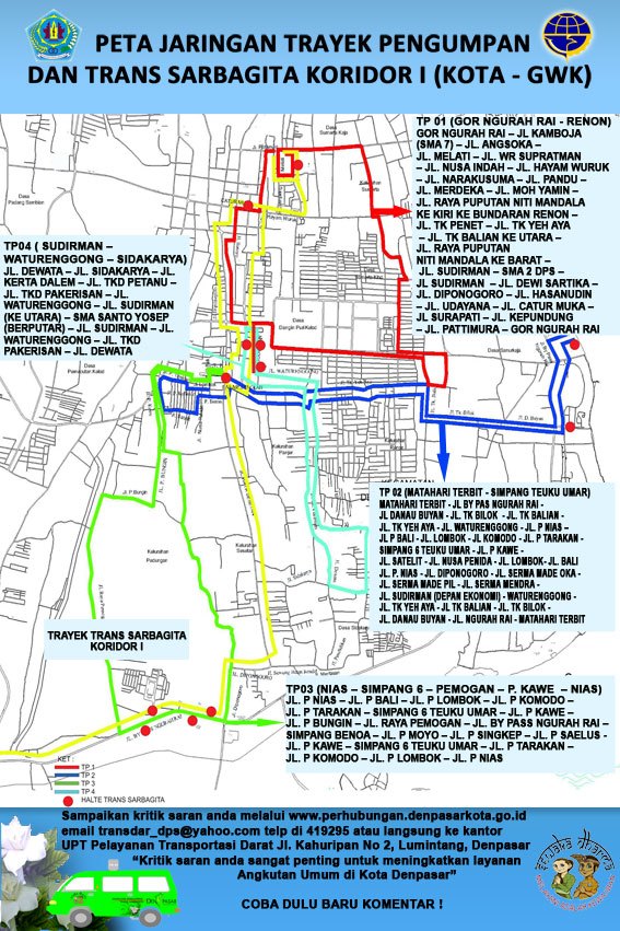 PETA TRAYEK PENGUMPAN ~ Pusat Pengendalian Lalu Lintas PROVINSI BALI