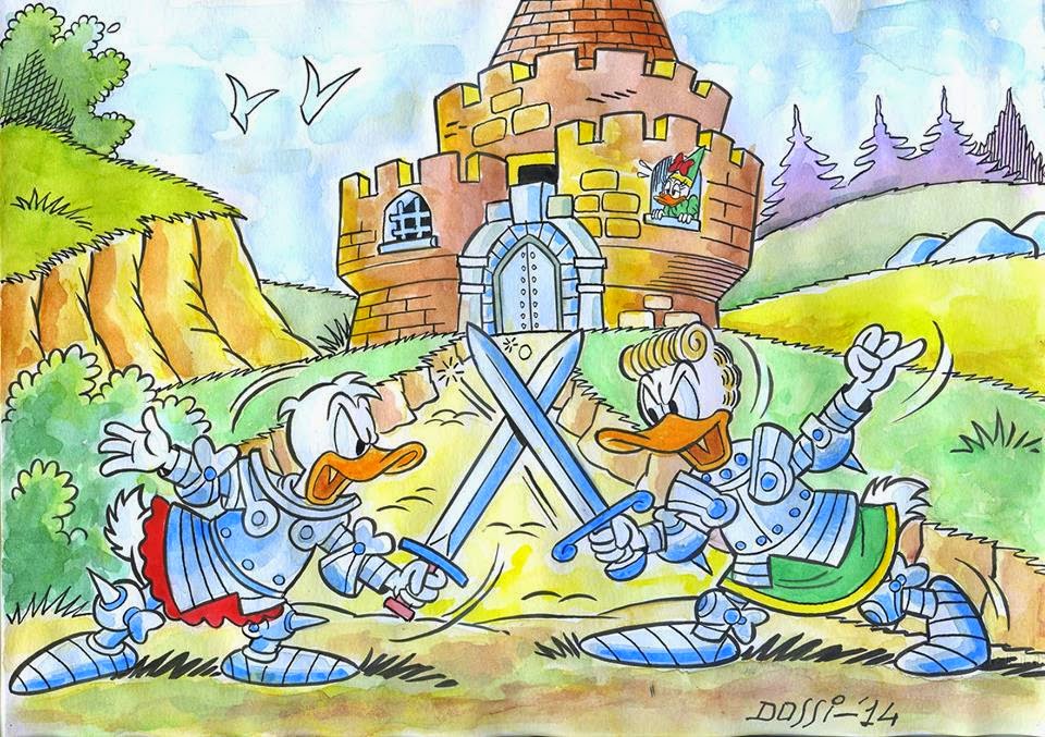 Trazos en el bloc: COMMISSION DONALD, NARCISO BELLO & DAISY by Sandro Dossi