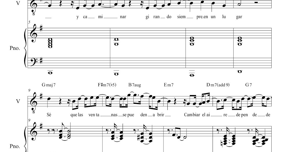 Diego Torres - Color Esperanza (Partitura para piano y voz)