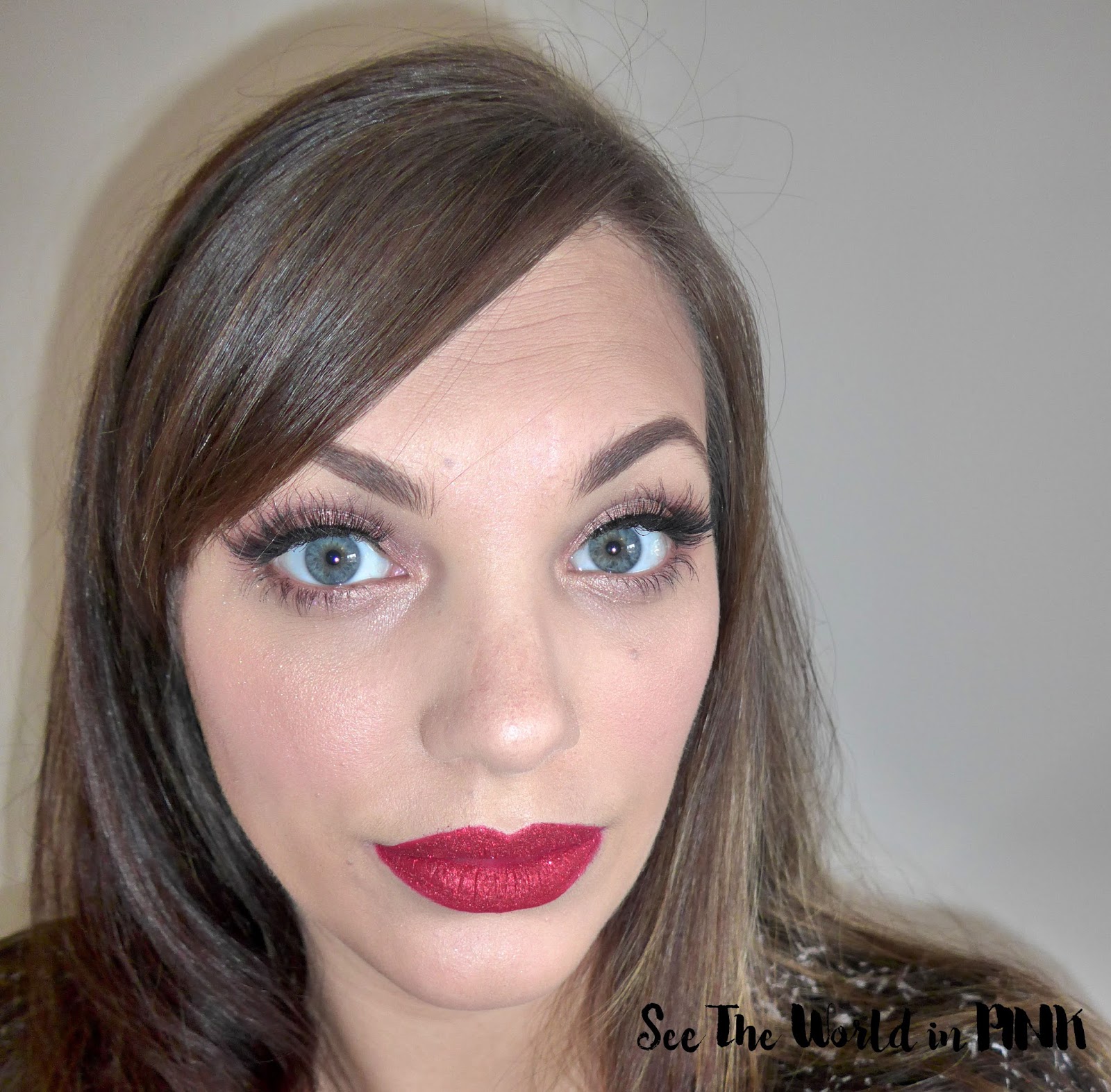 Red Glitter Lips - Valentine's Day Makeup! | See the World in PINK