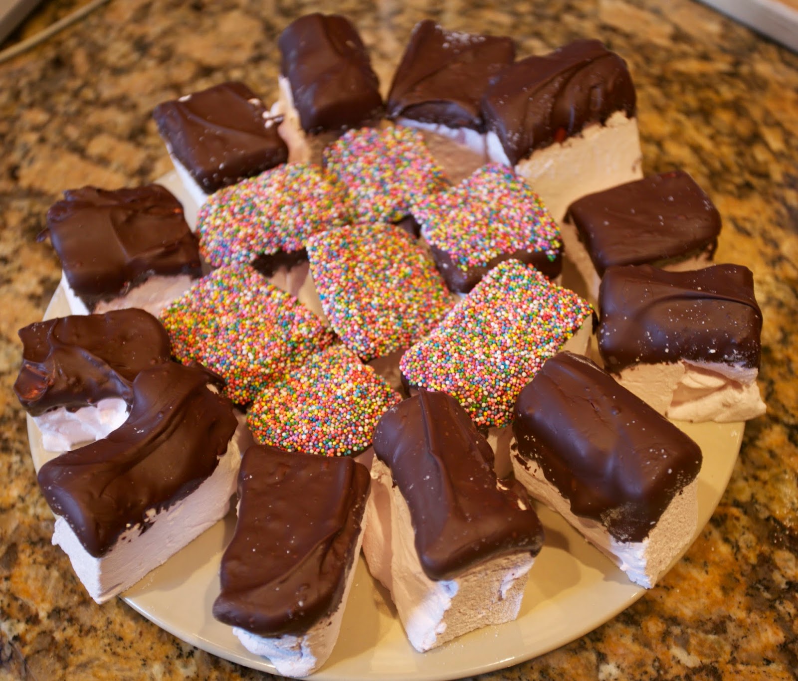 Chocolate Dipped Strawberry Marshmallows