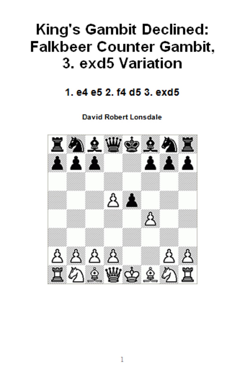 David Lonsdale's Chess Monographs