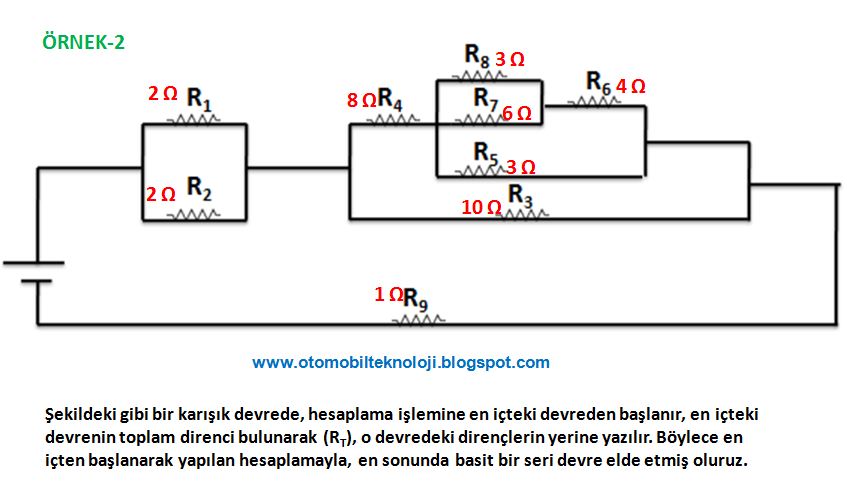 Seri Paralel ve Karışık Devrede Akım-Gerilim-Direnç Hesaplaması