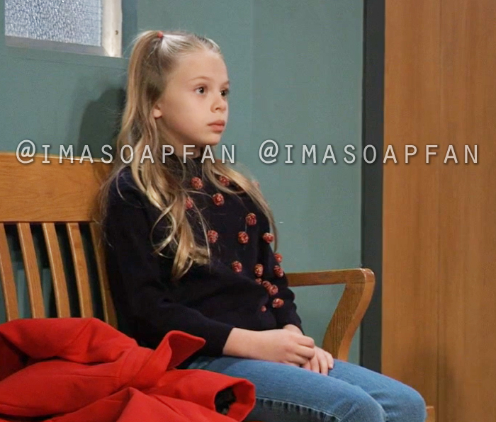 Charlotte Cassadine's Navy Blue Sweater with Multicolored Pompoms ...