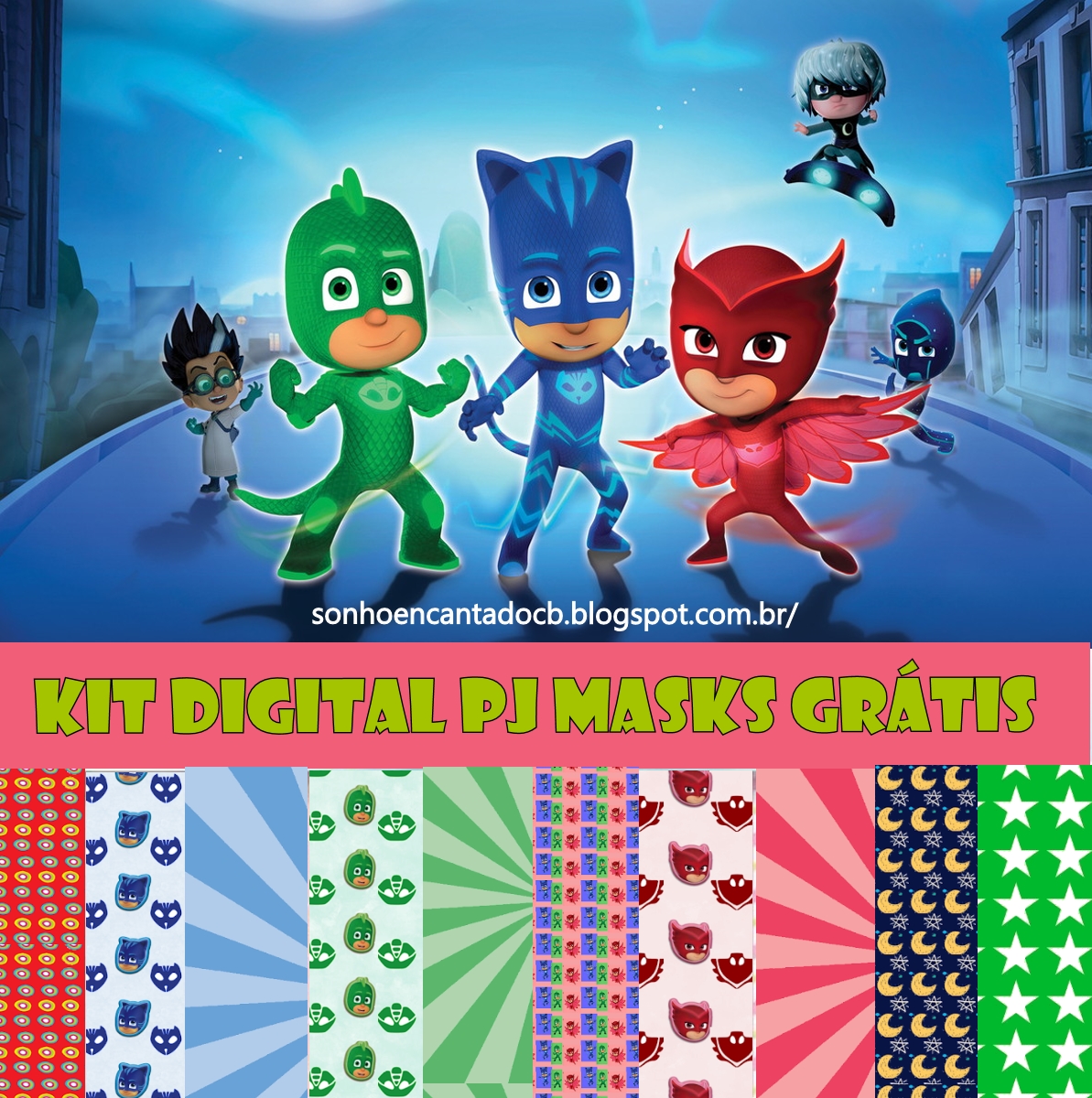 Kit Digital Pj masks Grátis