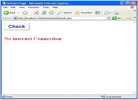Internet Connection Checker (ASP.NET PROGRAM) ~ ENGINEERING PROJECTS