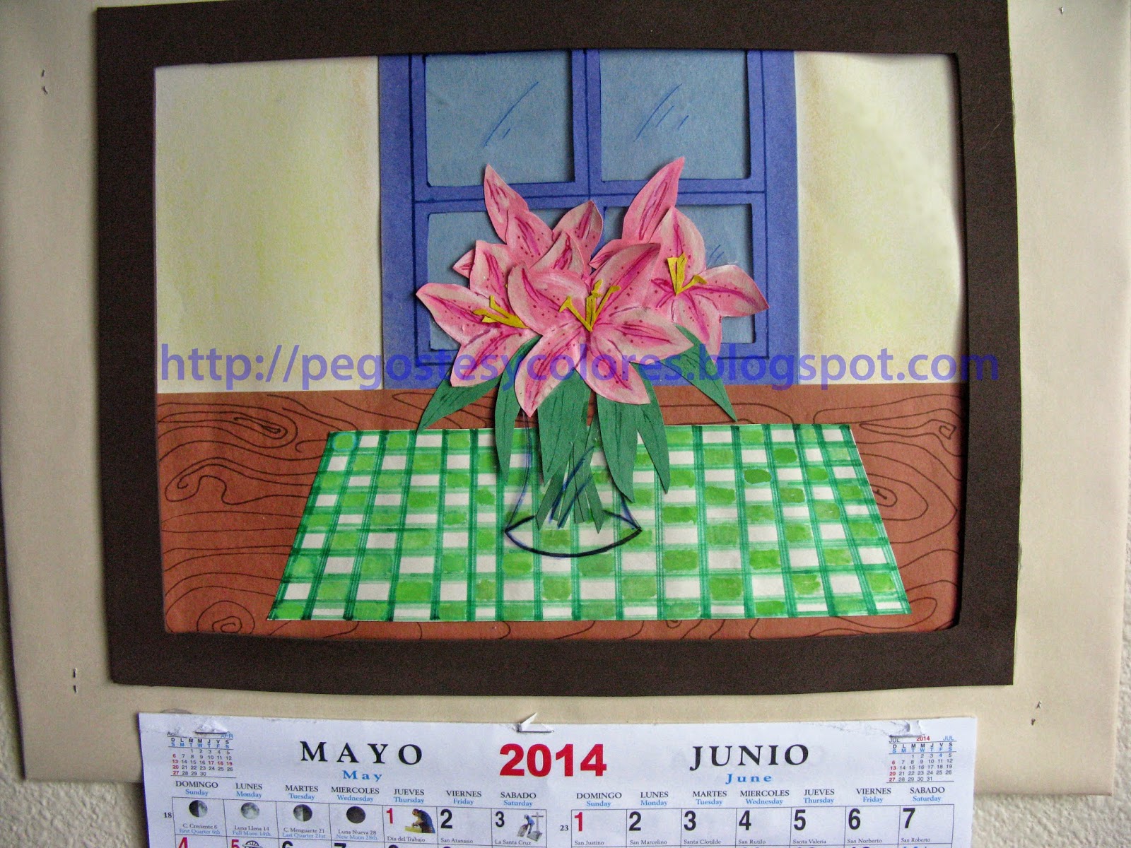 Pegostes y Colores: Portada de Mayo para Calendario