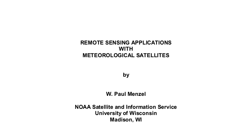Meteorologia Catedrática: Remote Sensing Applications with ...