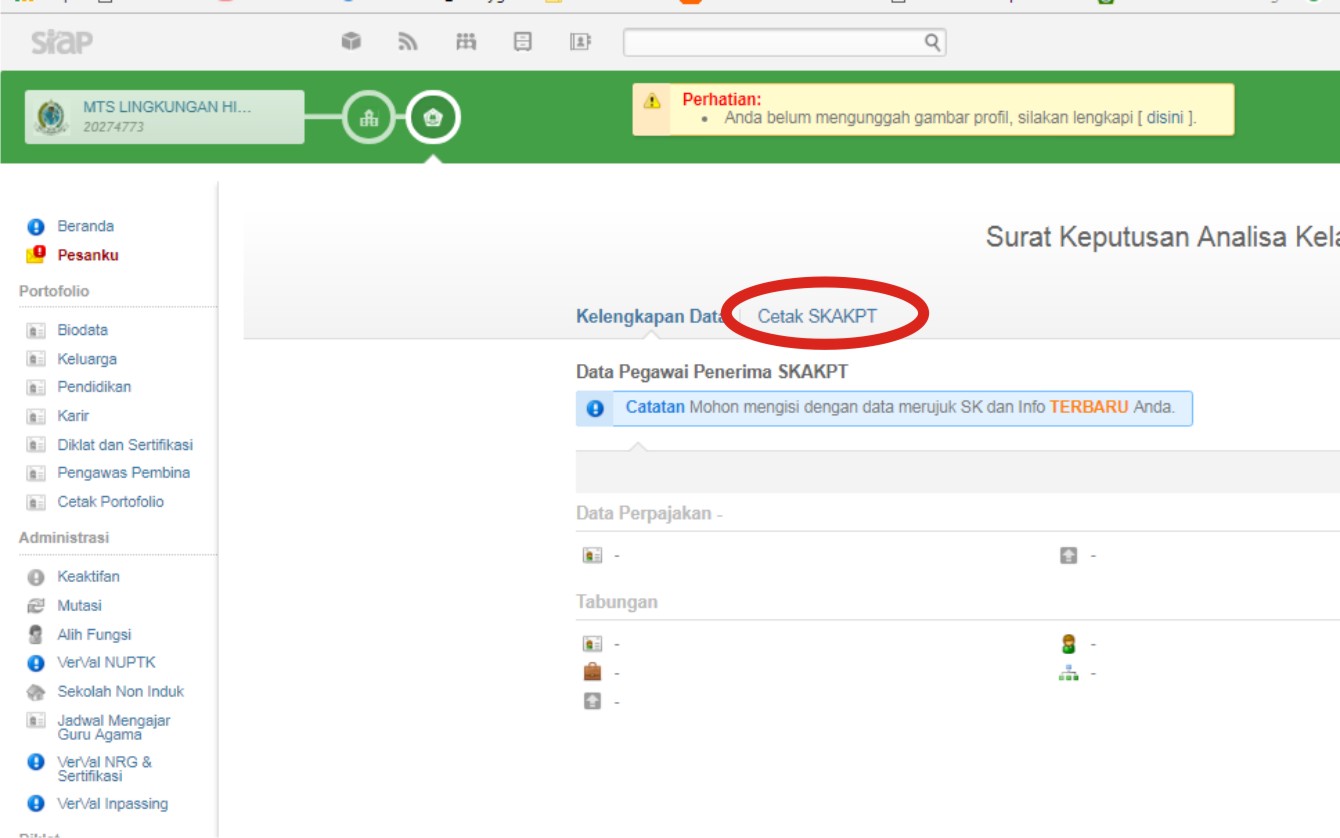 MTs. LINGKUNGAN HIDUP: Cara Cetak SKAKPT pada Simpatika