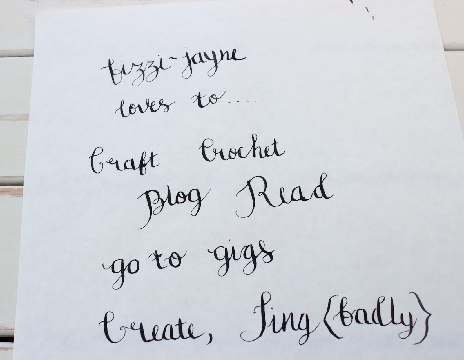fizzi~jayne makes.... : New Year Crafty Resolution ~ Calligraphy....