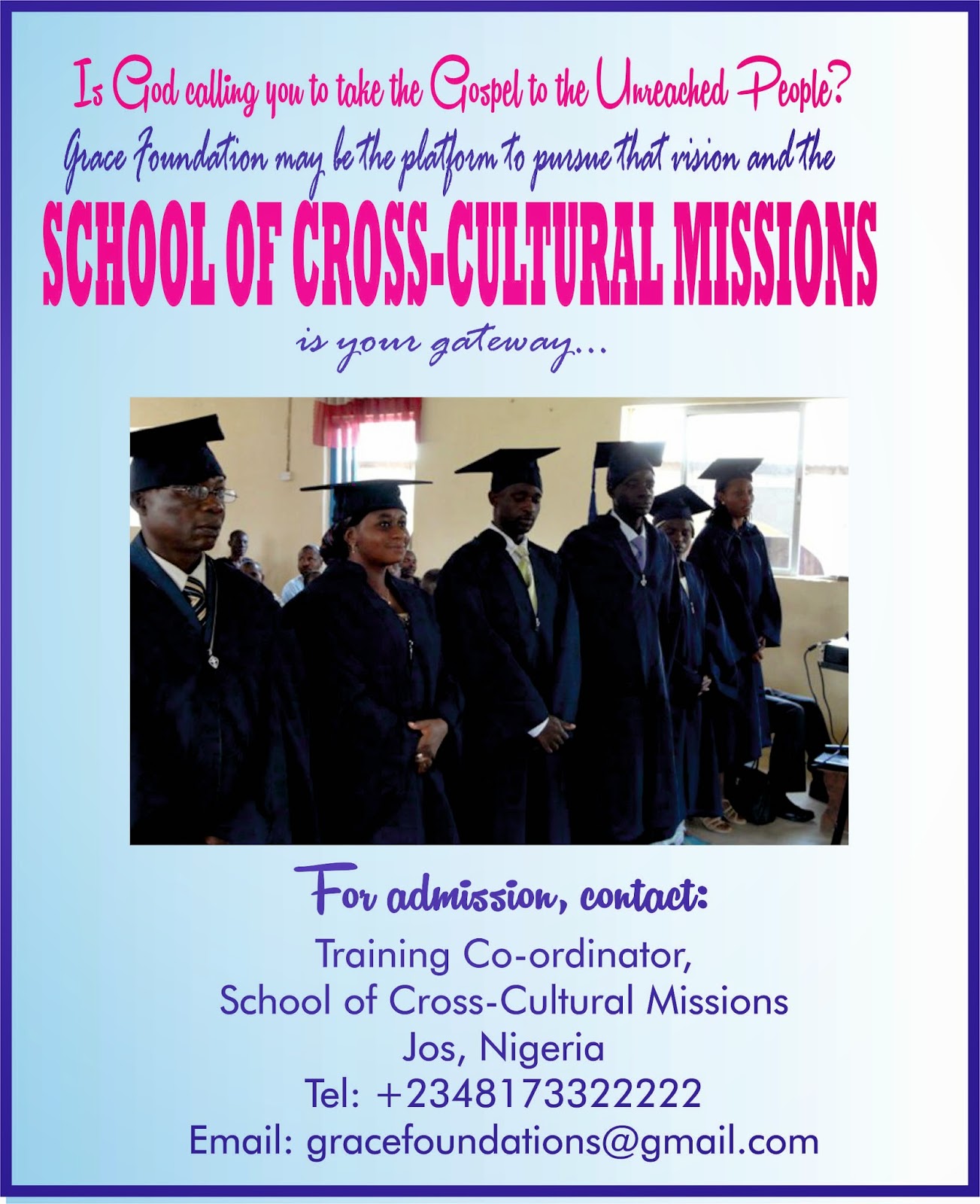 School of Cross-Cultural Missions(SOCM): Missions opportunities & Training