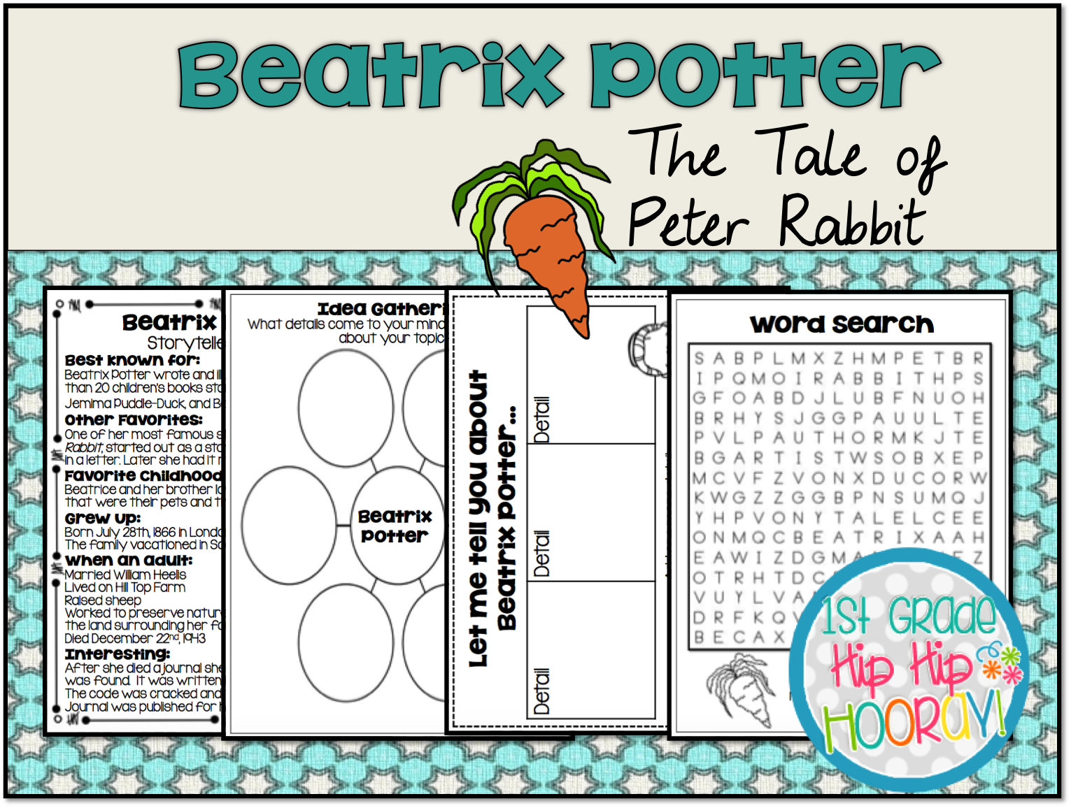 1st Grade Hip Hip Hooray!: Beatrix Potter Author and Artist ... FREE
