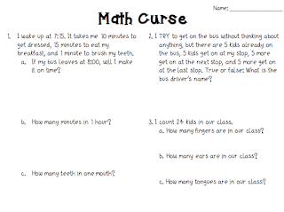Cool Beans Ed: Math Curse - End of Year Project