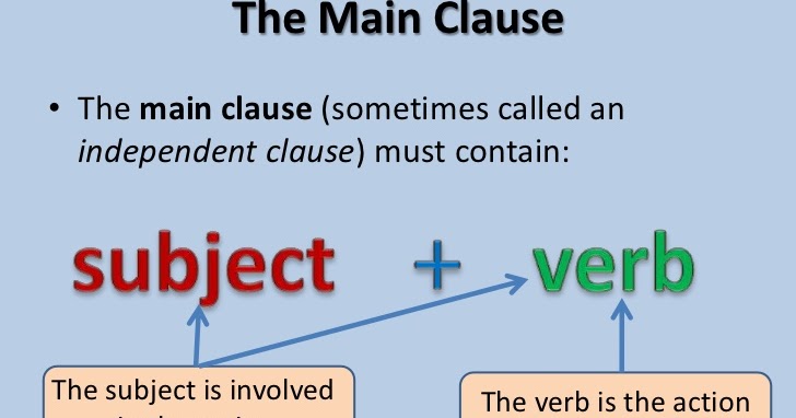 การใช้ Main Clause และ Subordinate Clause