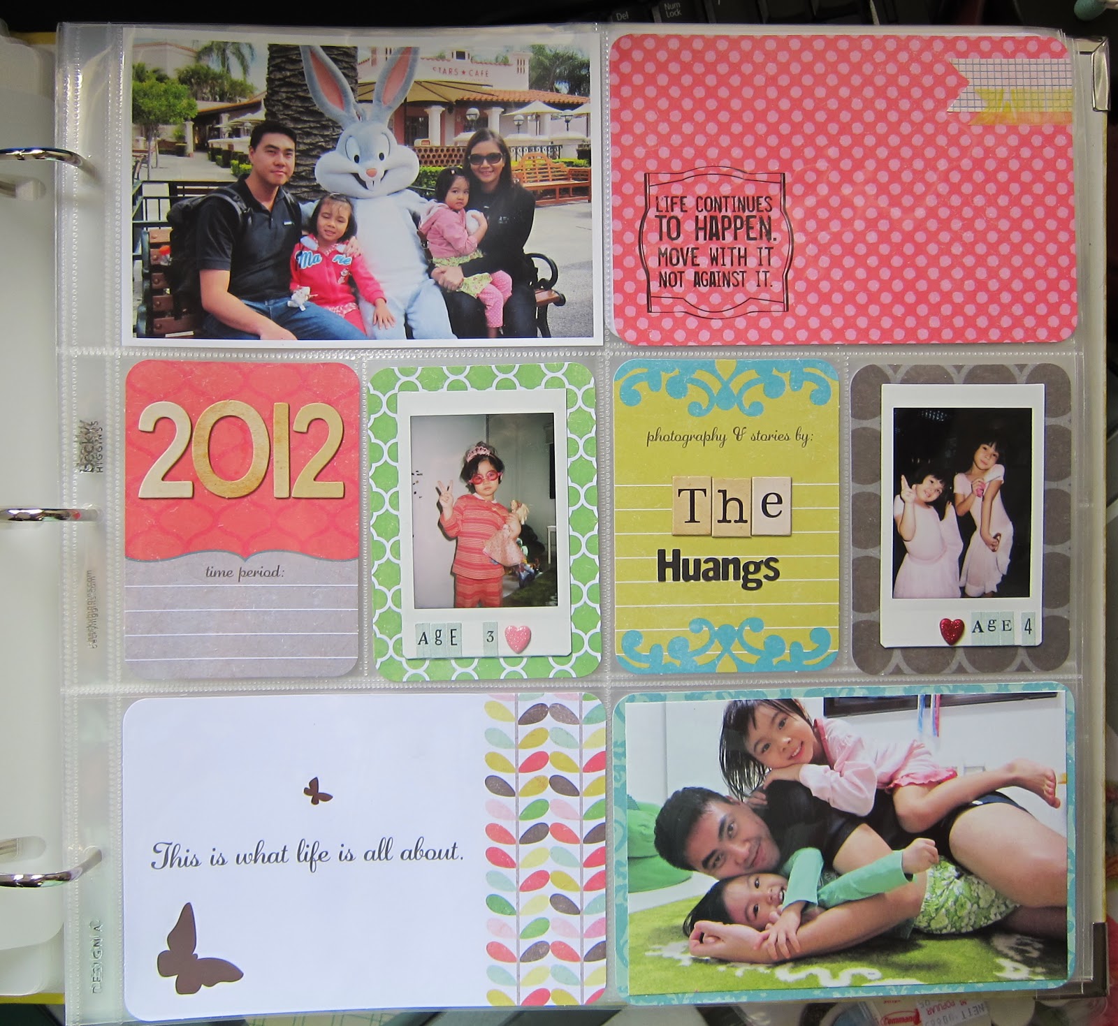 Reminiscence: Project Life title page and 1st layout for 2012