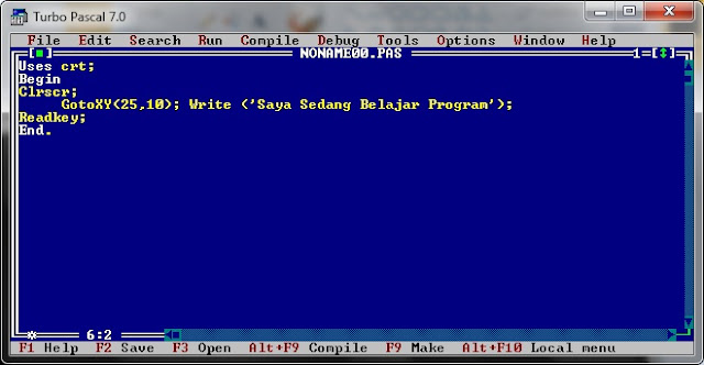 PENGGUNAAN FUNGSI GOTOXY PADA PASCAL - PeiStar