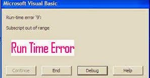 What is Run time Error 9 - Online Solution, Educational, Mobile ...