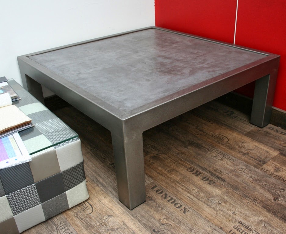 Découvrez une table basse design en métal et béton 100% personnalisable ...