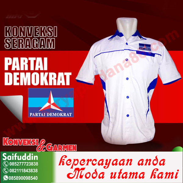 LOGISTIK PARTAI DEMOKRAT / KEMEJA PARTAI Maha Karya Advertising | Kaos ...