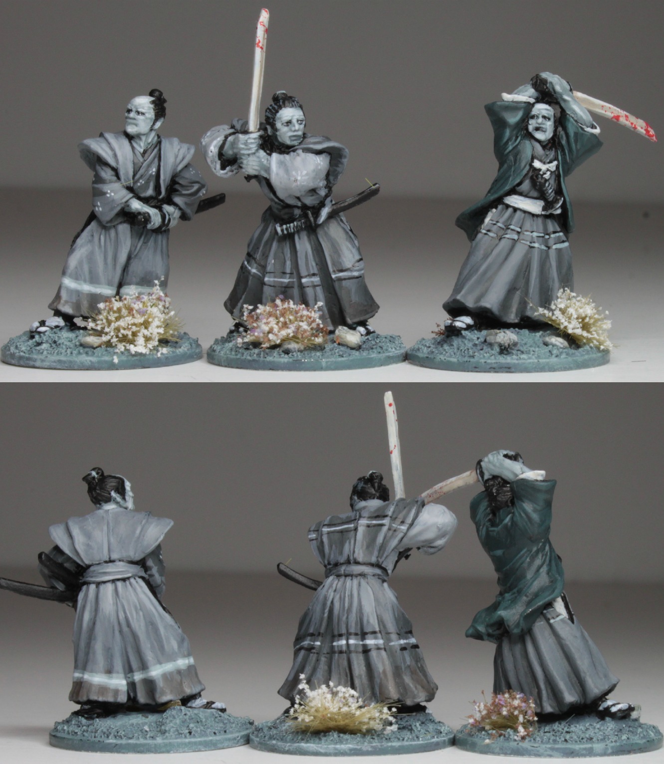 28mm Victorian Warfare: Seven Greyscale Samurai