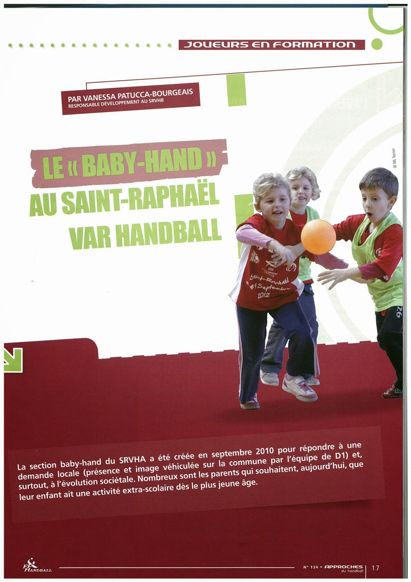 Babyhand : Article Approches du Handball
