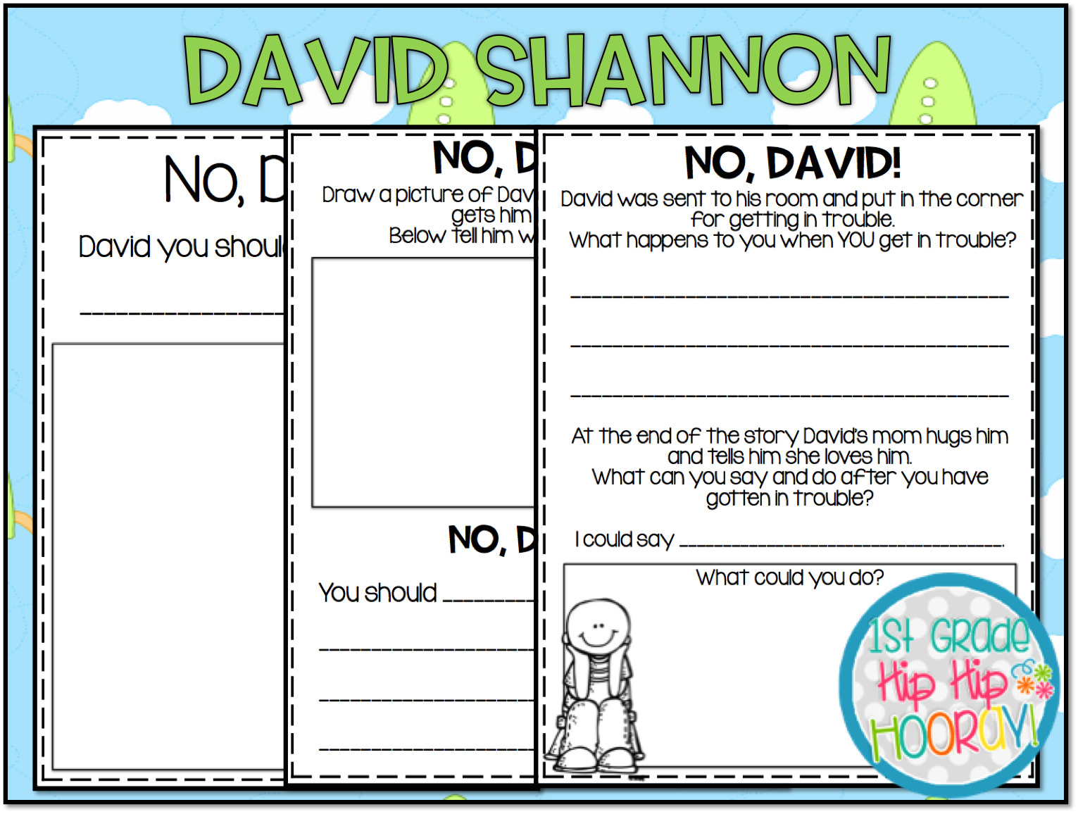 1st Grade Hip Hip Hooray!: David Shannon Author Study