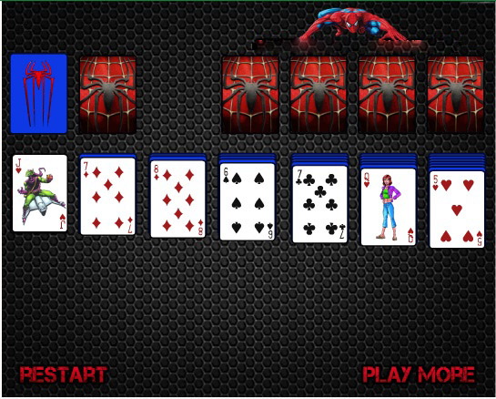 Spiderman Games Online: Spiderman Solitaire game