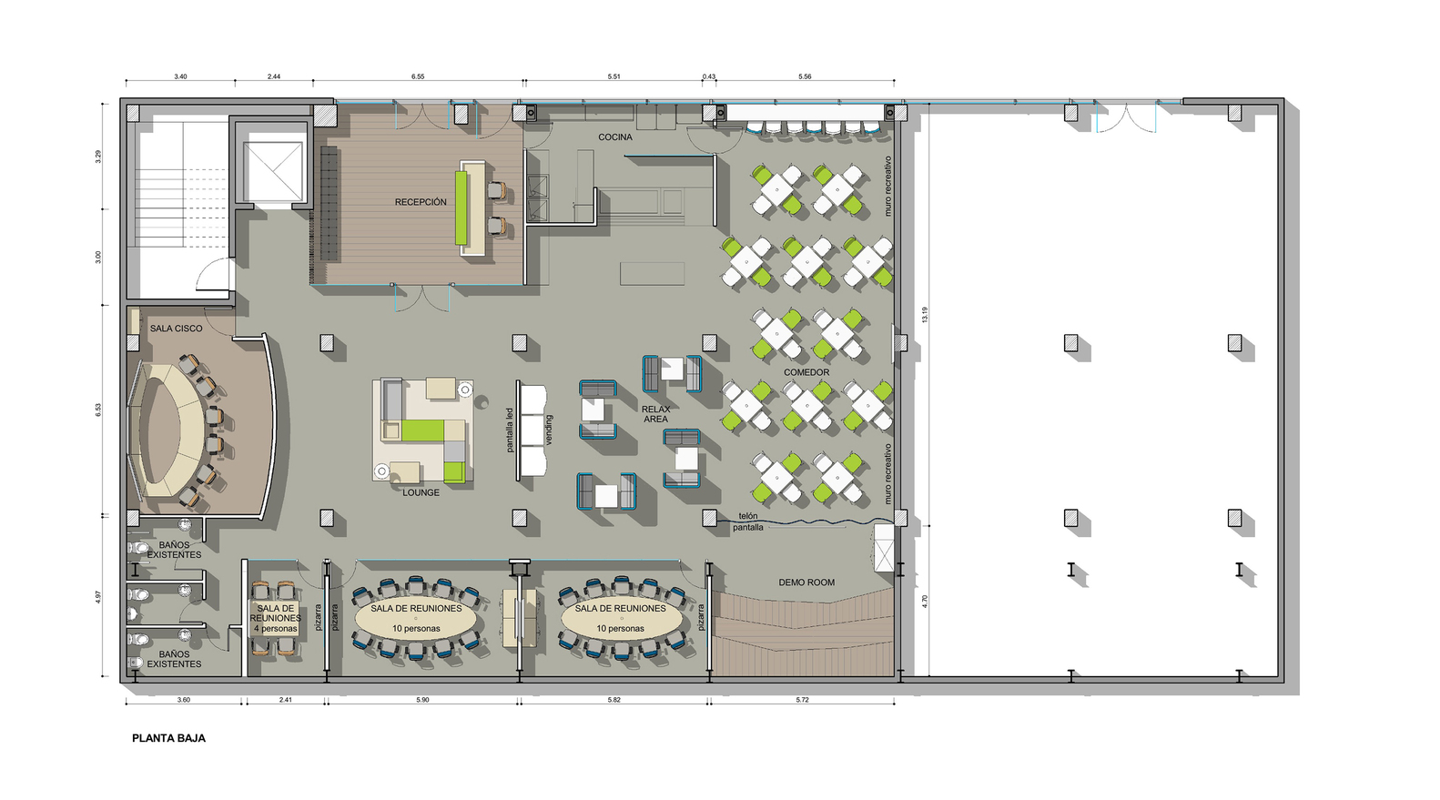 Diseñame: Distribución de Oficinas