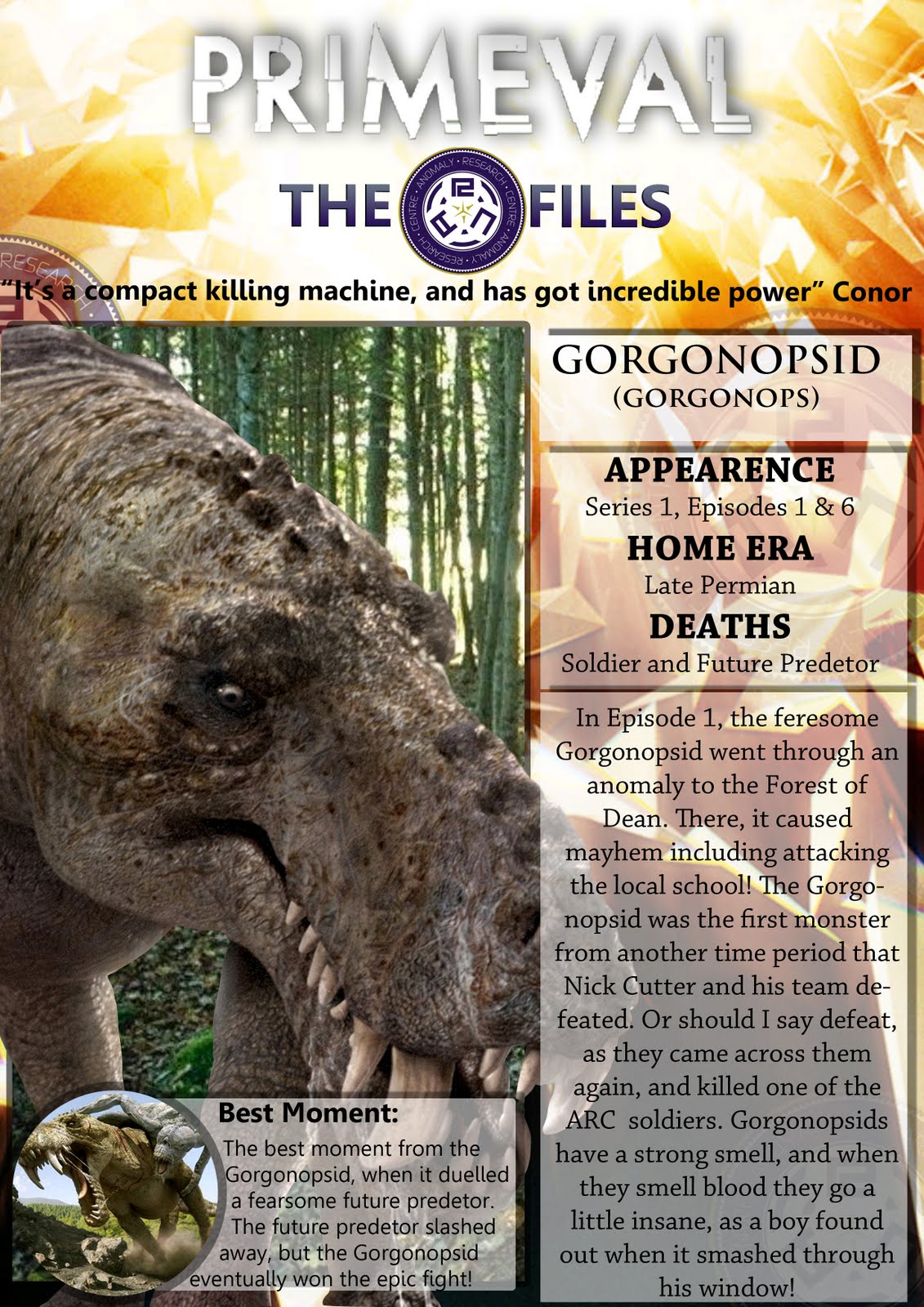 Primeval Anomalies: The ARC Files 1 - Gorgonopsid