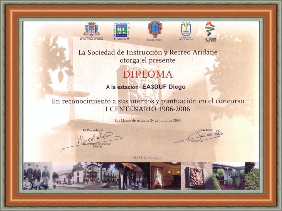 EA3DUF: Algunos de Mis Diplomas