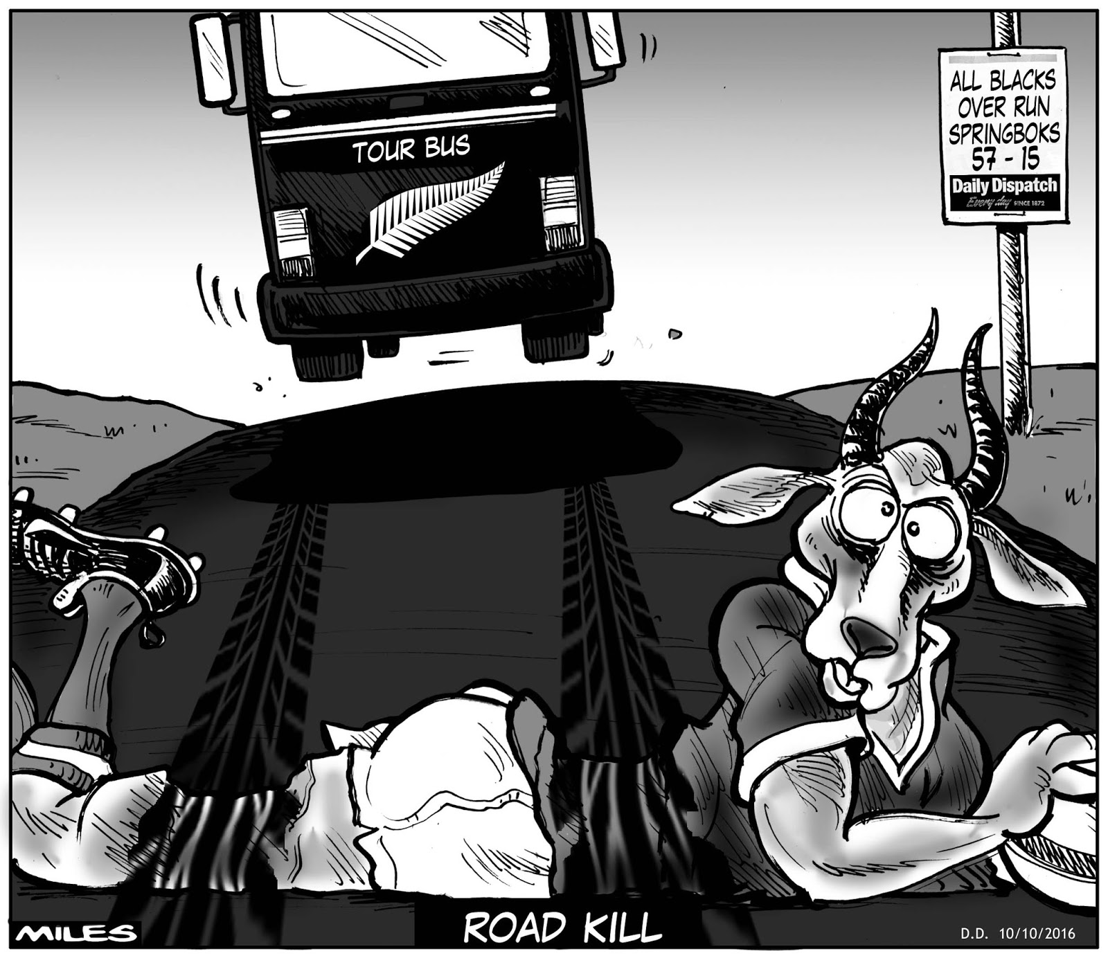 Cartoons by Miles: Under the Bus