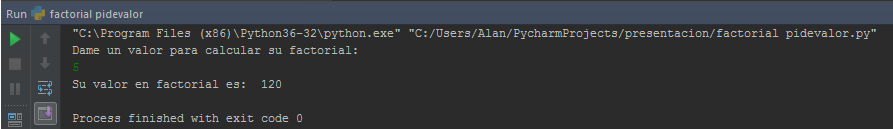 Alan: Ejercicios básicos de Python hechos en PyCharm
